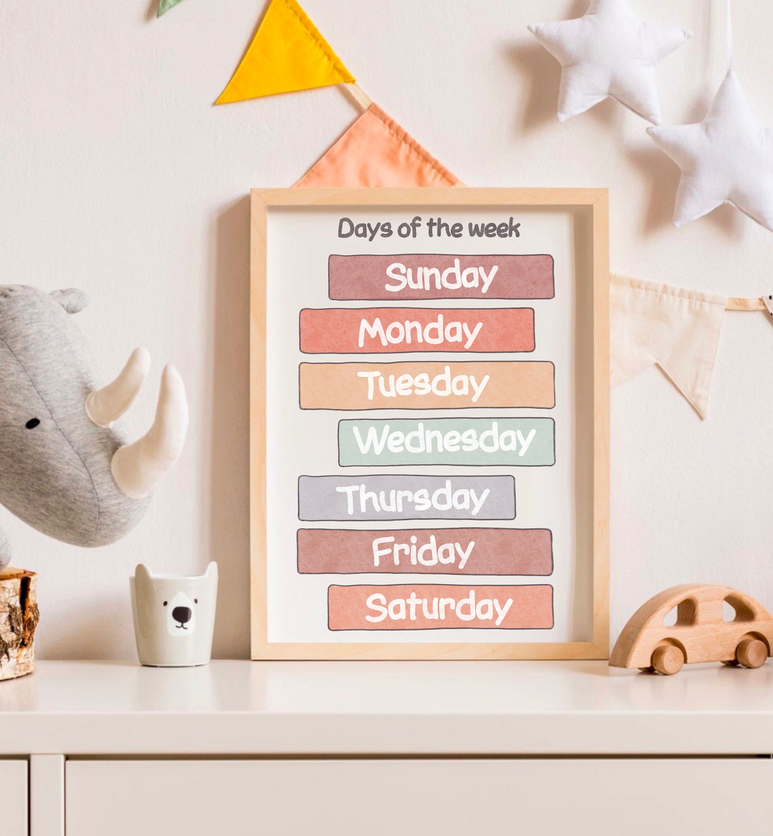 Days of the Week Poster Preschool Educational Posters for - Etsy