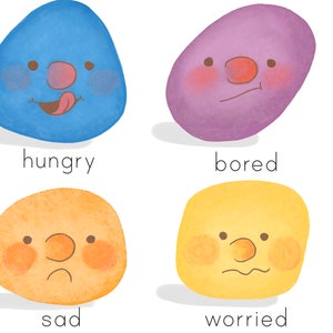 Feelings Chart for Kids Montessori Playroom Rainbow Baby Classroom ...