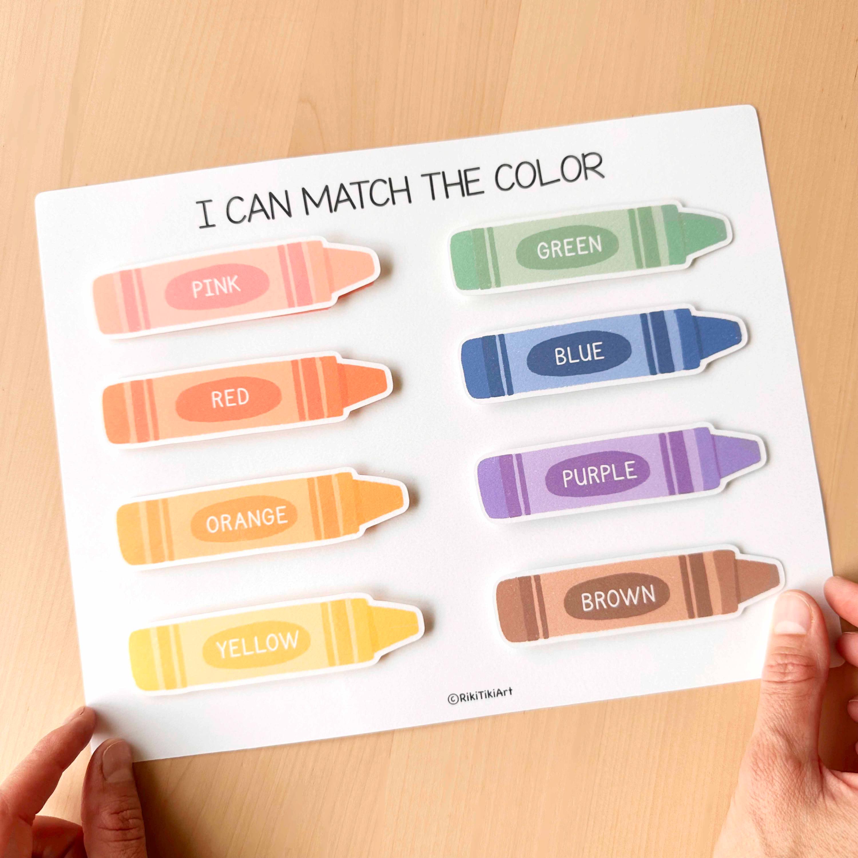 Color Sorting Montessori Printable Activity Preschool Matching ...