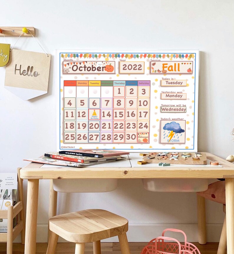16x20 Perpetual Calendar Printable Classroom Calendar - Etsy
