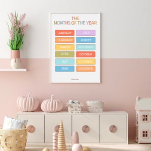Months of the Year - Classroom Posters, Printable Montessori Materials ...