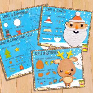 Christmas Play Dough Activity Mats Gift Preschool Christmas Activities ...
