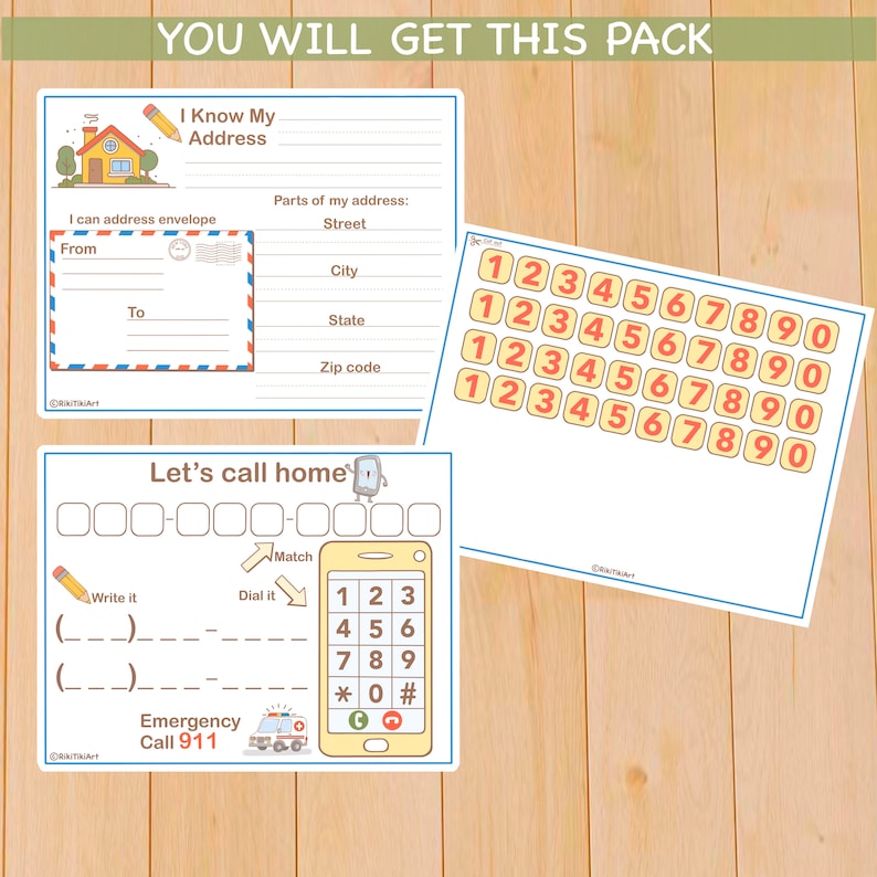 Phone Number and Address Preschool Curriculum Printable - Etsy