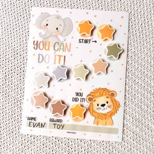 Safari Animals Reward Chart: Printable Chore & Behavior Tracker ...