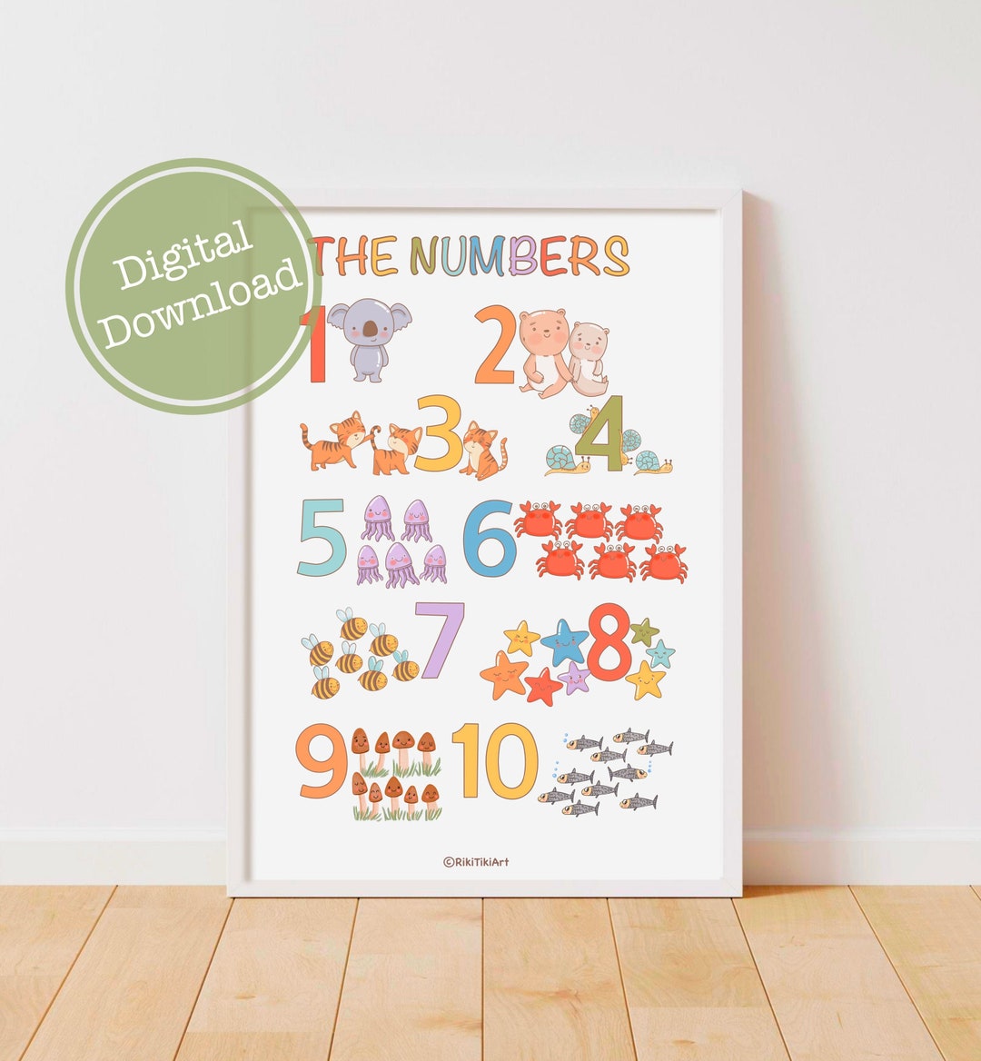 Classroom Posters Numbers 1-10 Montessori Materials Homeschool ...
