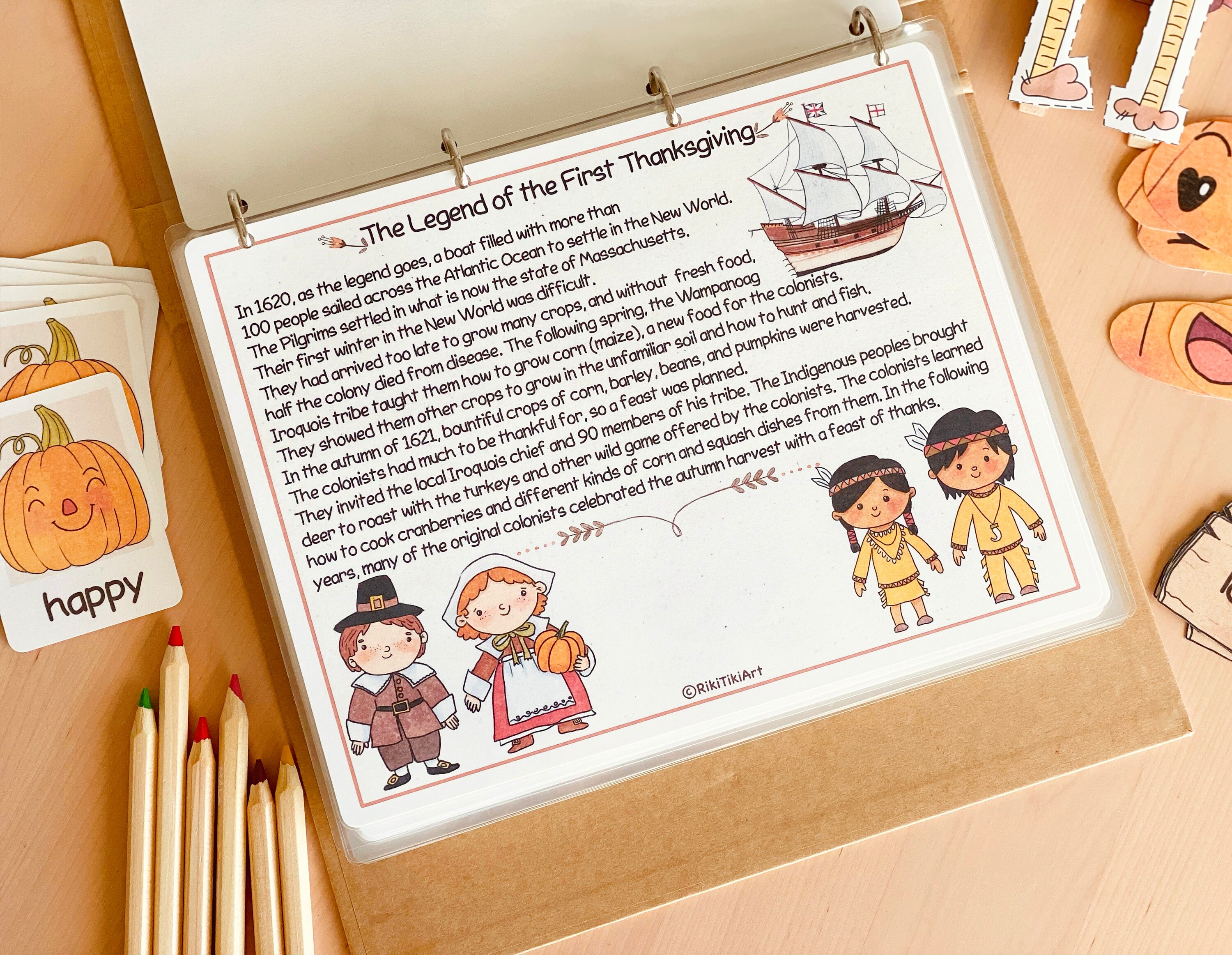 Thanksgiving Busy Book Printable Kids Activity Book Toddler Learning ...