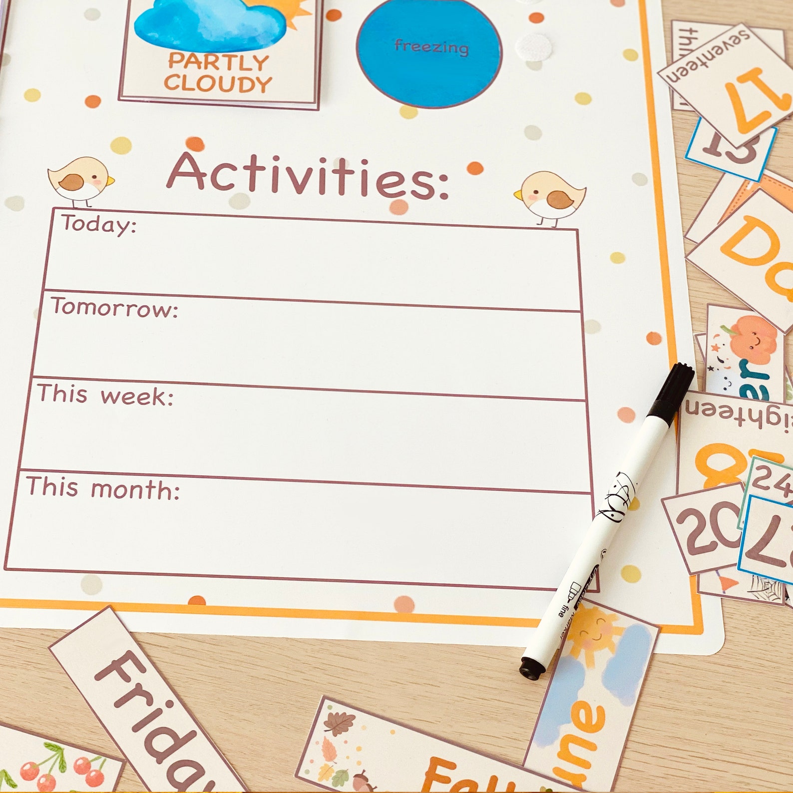 18x24 Kids Calendar Perpetual Classroom Calendar Homeschool - Etsy