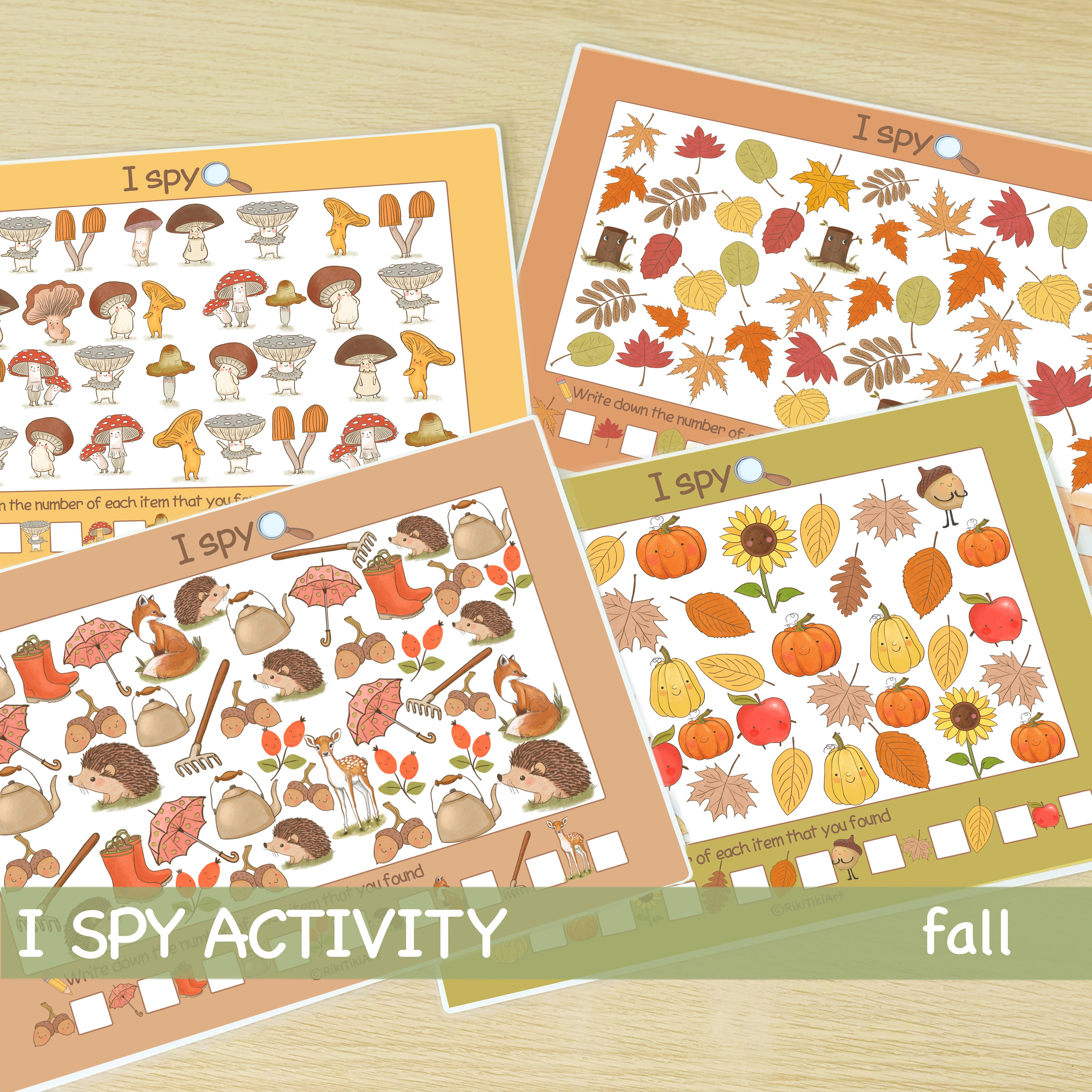Fall I Spy Game for Toddler I Spy Printable Activities Fall Autumn ...