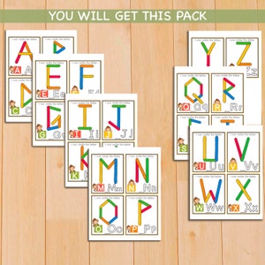 ABC Popsicle Sticks Alphabet Activity Game for Toddlers Montessori ...