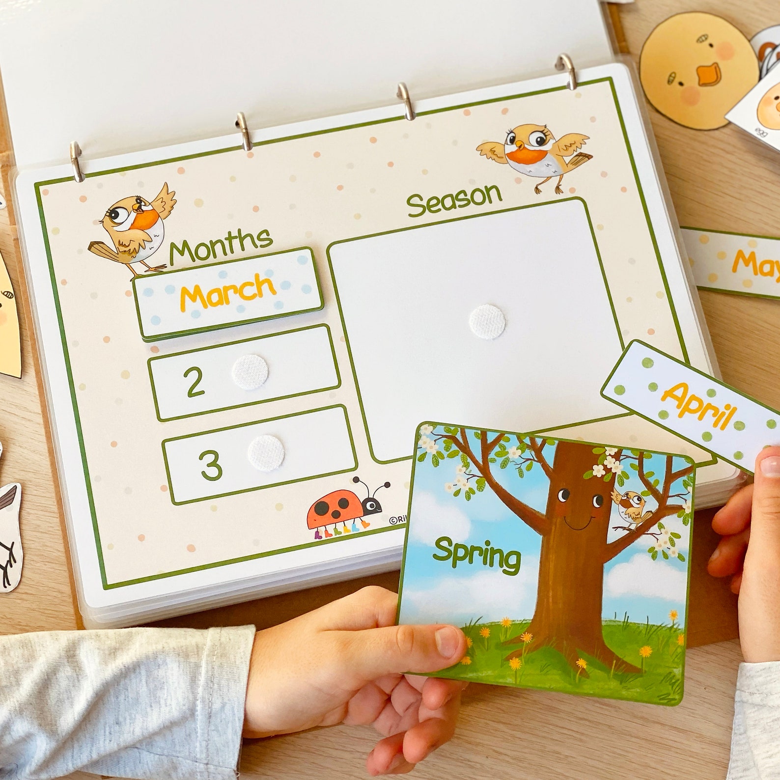 Set of 4 Toddler Busy Books Printable Toddler Activities Winter Spring ...