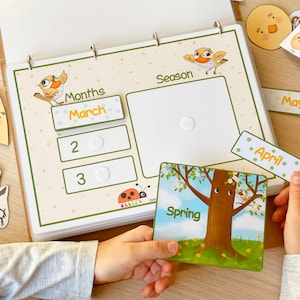 Set of 4 Toddler Busy Books Printable Toddler Activities Winter Spring ...