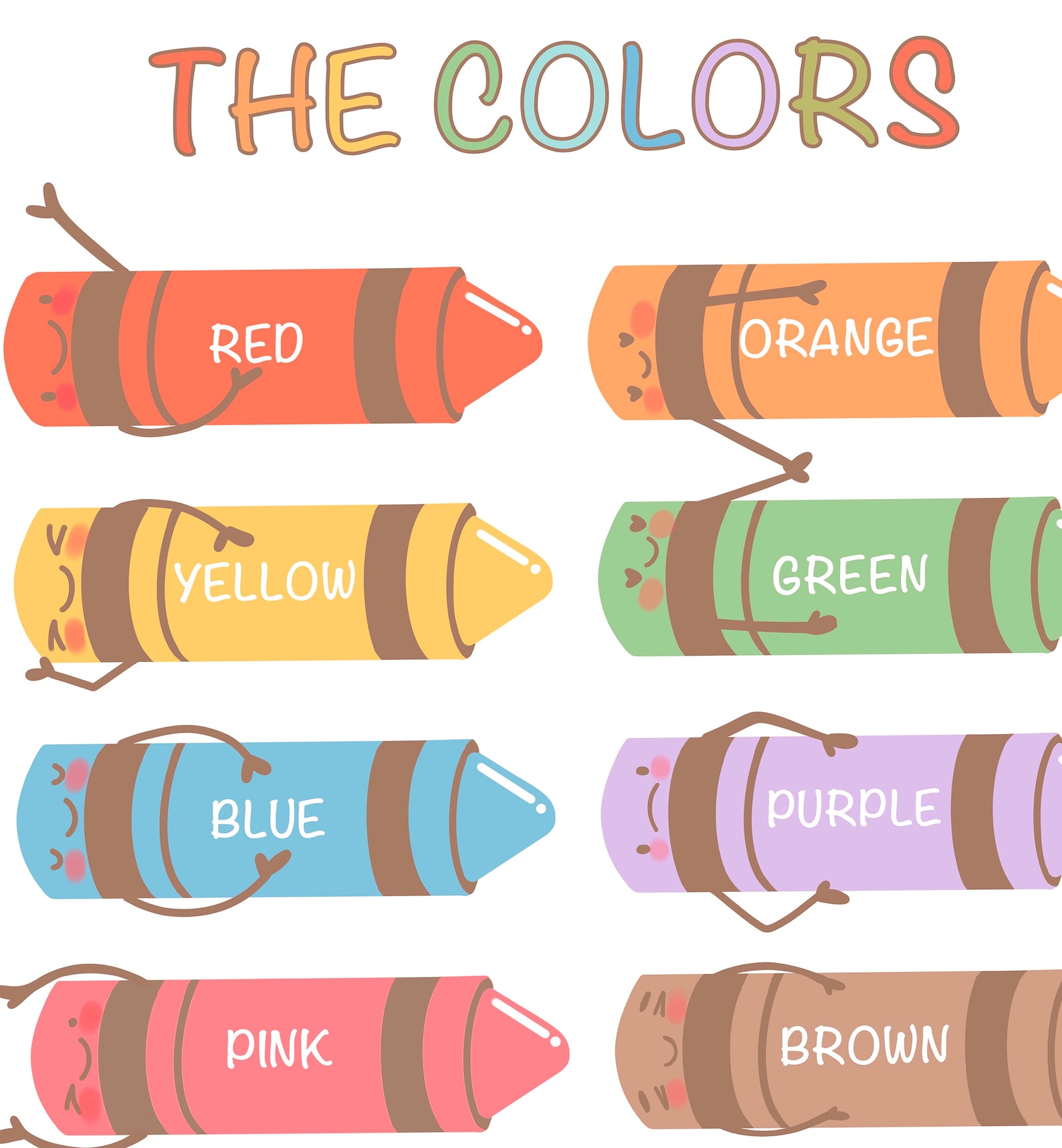 Colors Educational Poster Printable Montessori Materials - Etsy