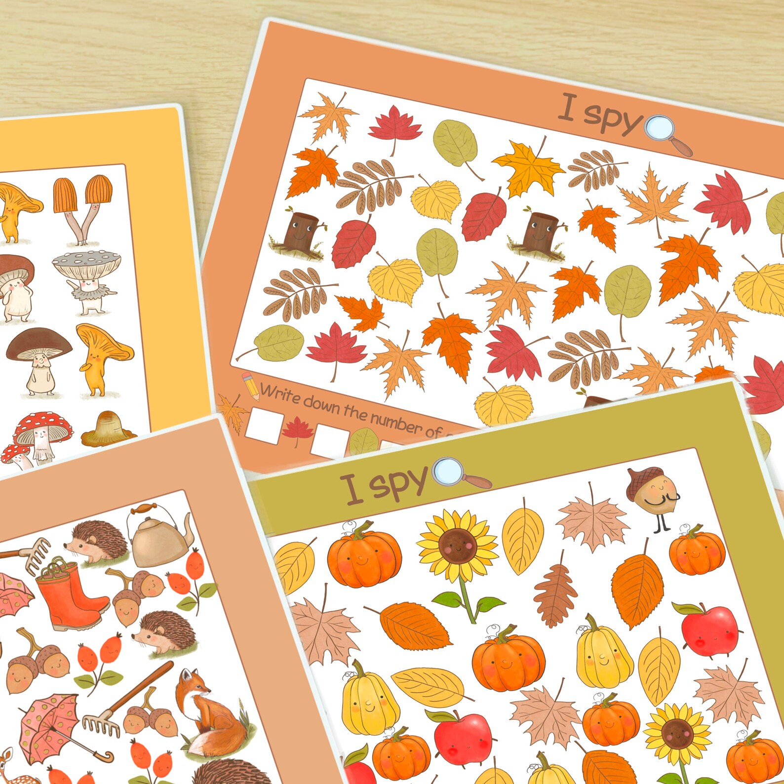 Fall I Spy Game for Toddler I Spy Printable Activities Fall - Etsy