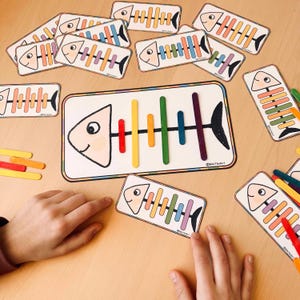 Popsicle Sticks Color Sorting Activity Printable Homeschool Toddler ...