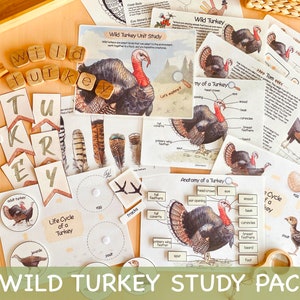 Turkey Unit Study Fall Homeschool Learning Materials Charlotte Mason ...