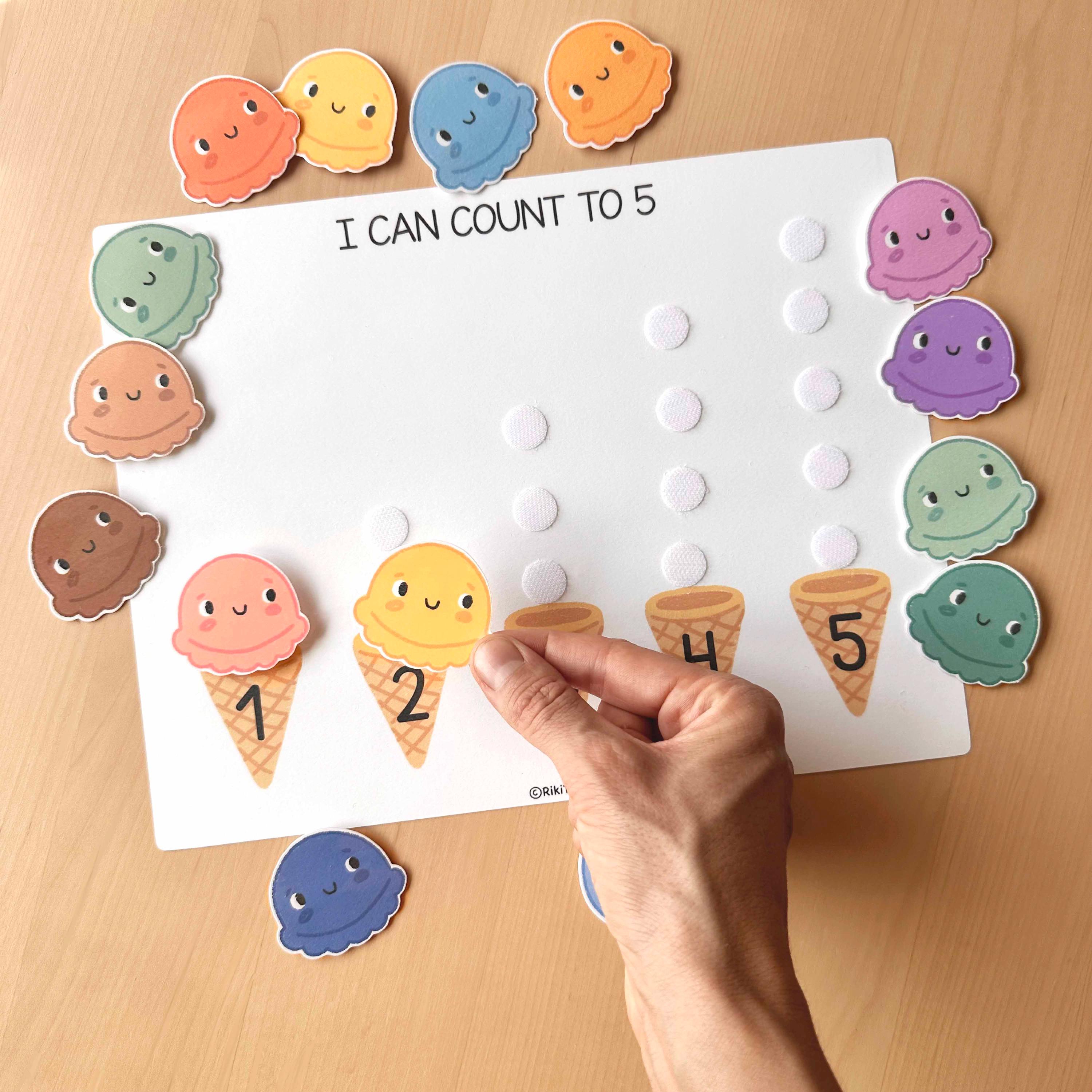 Ice Cream Number Match: Montessori Counting Activity (digital Download) - Etsy