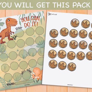 Dinosaur Reward Chart for Kids Printable Behavior Chart for Toddlers ...