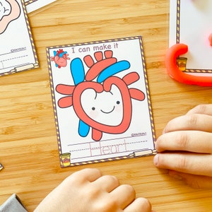 Human Organs Play Dough Mats Fine Motor Skills Preschool Printables ...