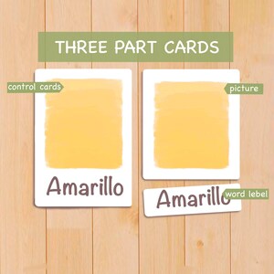 Spanish Color Flash Cards Printable Montessori Cards for Toddlers ...
