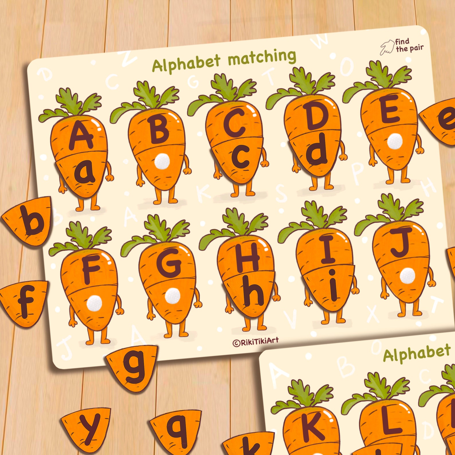 Alphabet Matching Activity Upper Lower Case Letter Learning, Toddler ...