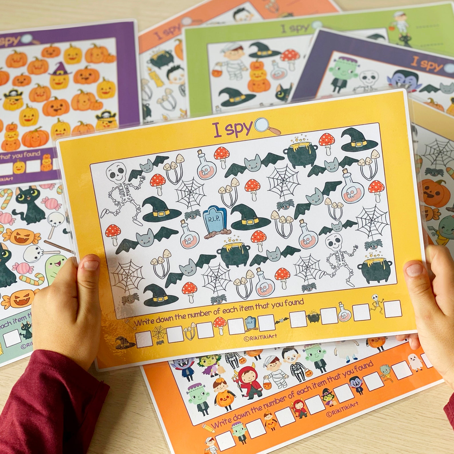 Halloween I Spy Game for Toddler Preschool Worksheets - Etsy