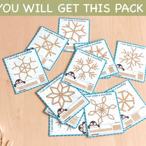 Snowflake Popsicle Sticks Activity Winter Fine Motor Skills Game ...