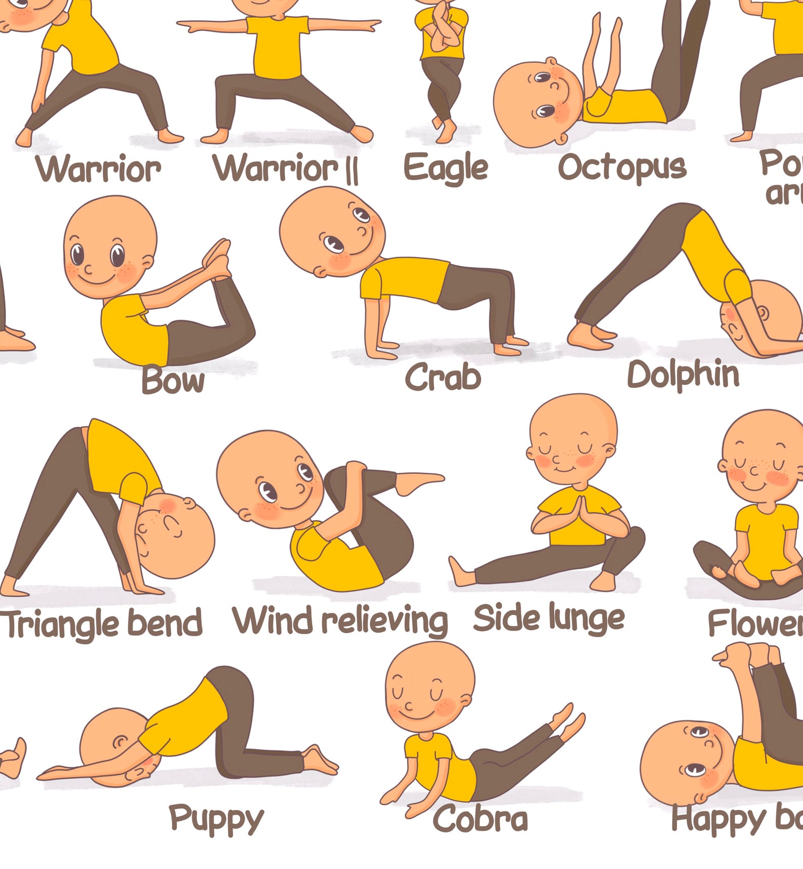 Kids Yoga Poster Homeschool Classroom Downloadable Prints - Etsy