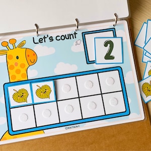 Numbers 1-10 Count and Match Math Activity for Toddler Montessori ...