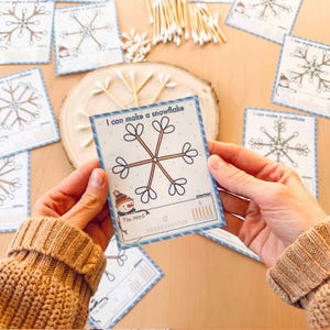 Q-tip Winter Activities Fine Motor Christmas Snowflakes Activities for ...