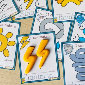 Weather Play Doh Mats Homeschool Printable Play Dough Mats Fine Motor ...