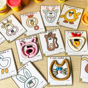 Farm Animals Play Doh Mats Visual Cards Printable Play Dough | Etsy