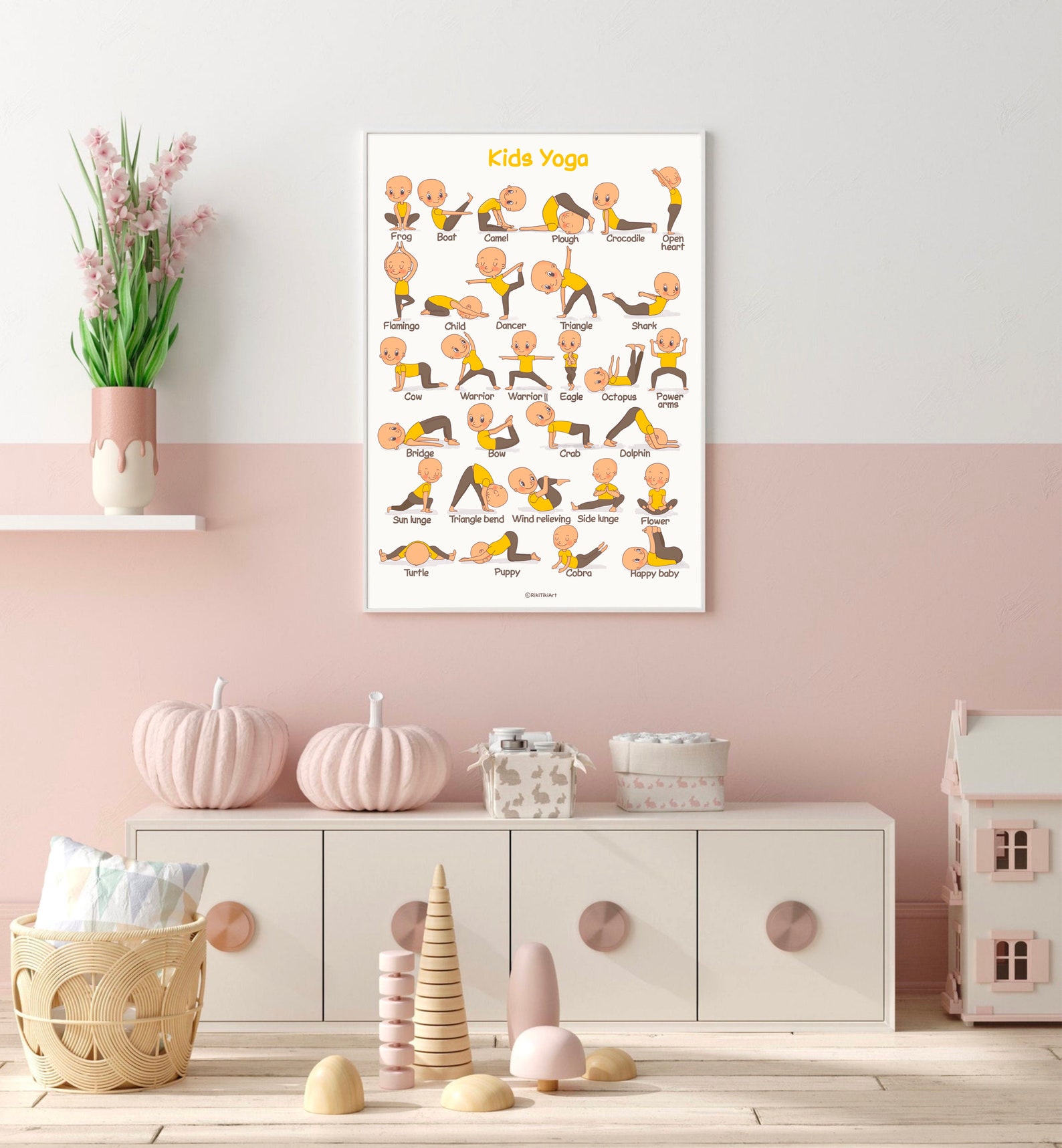 Kids Yoga Poster Homeschool Classroom Downloadable Prints - Etsy