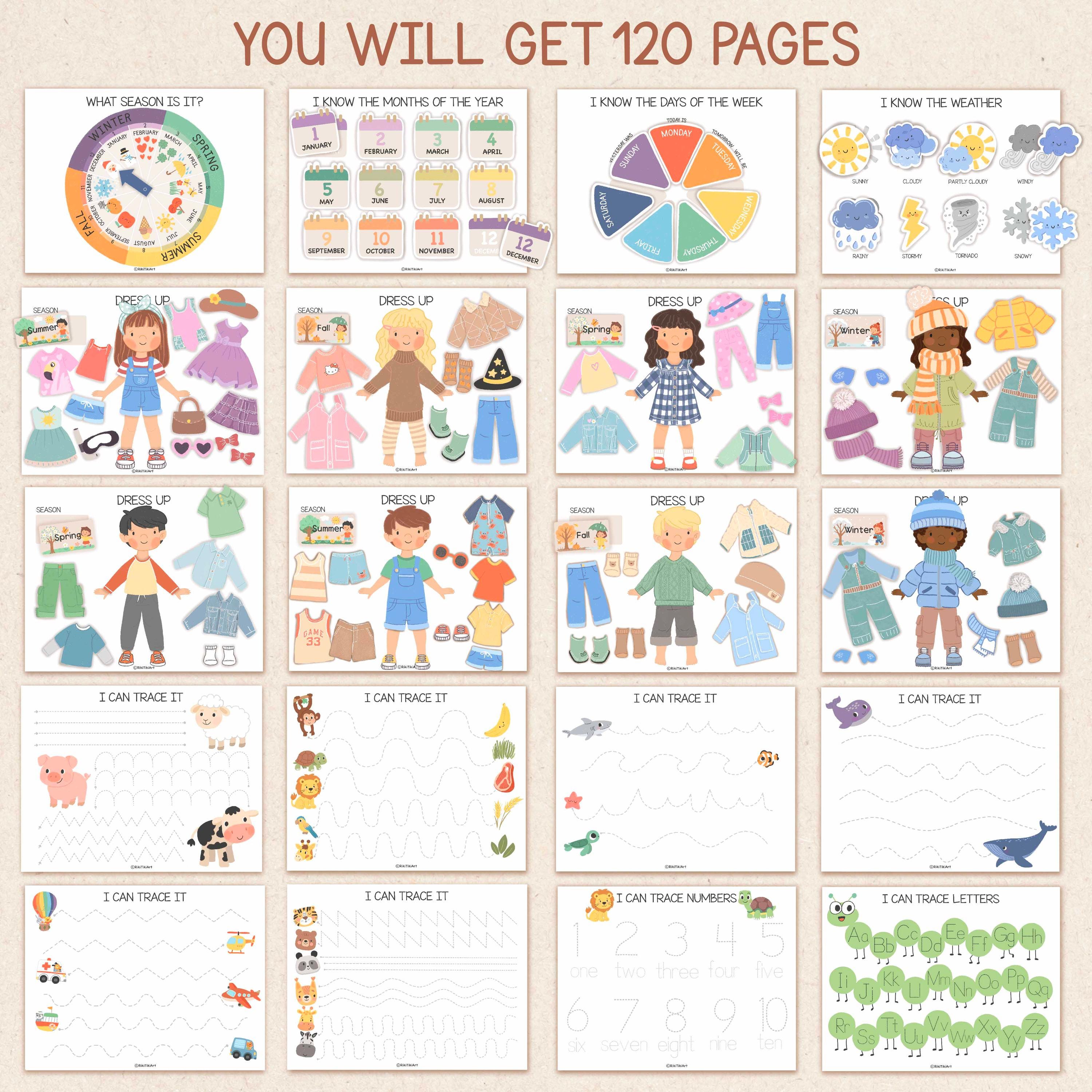 Preschool Learning Binder: Toddler Busy Book, Kids Activities (PDF ...