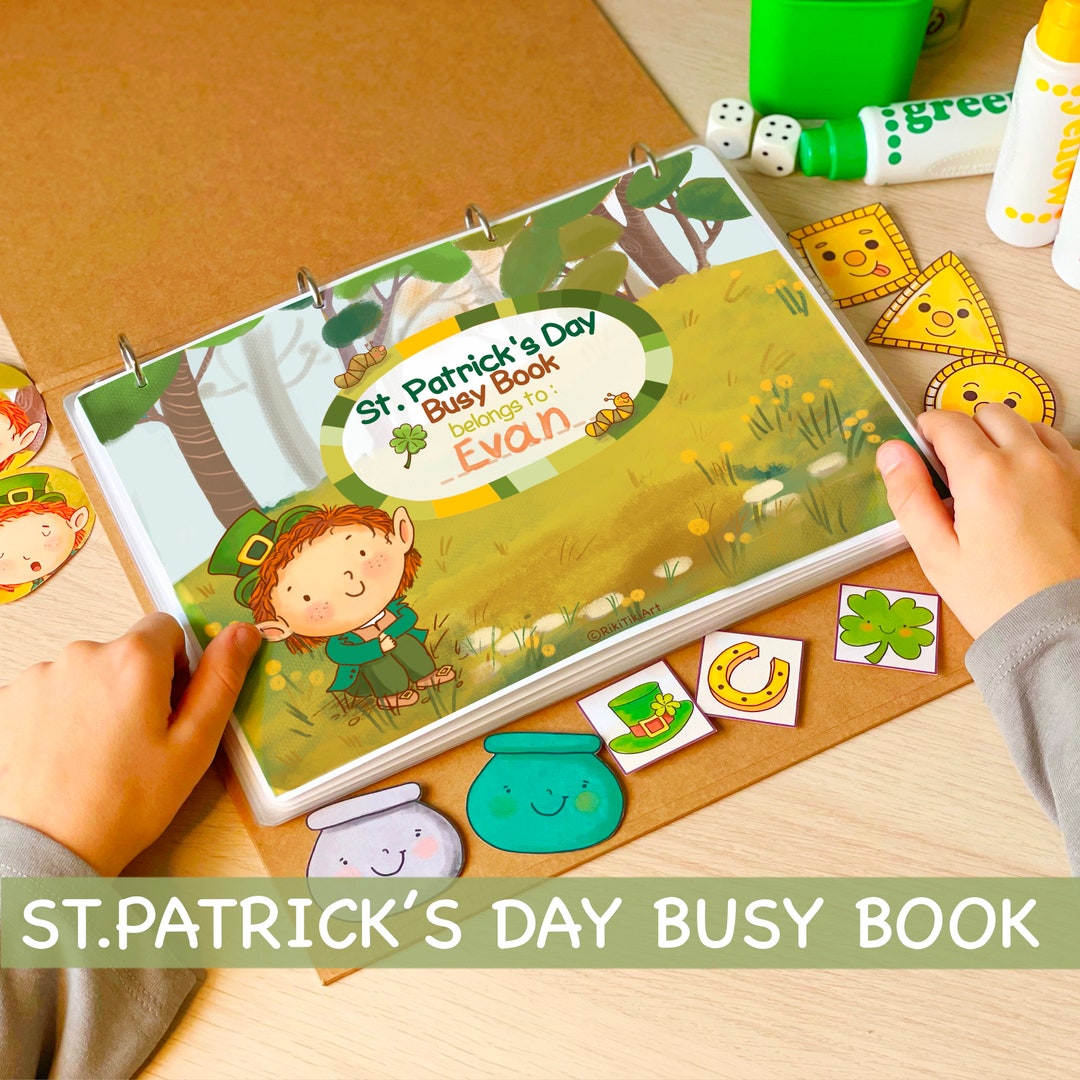 St Patricks Day Busy Book Printable Toddler Learning Binder Preschool ...