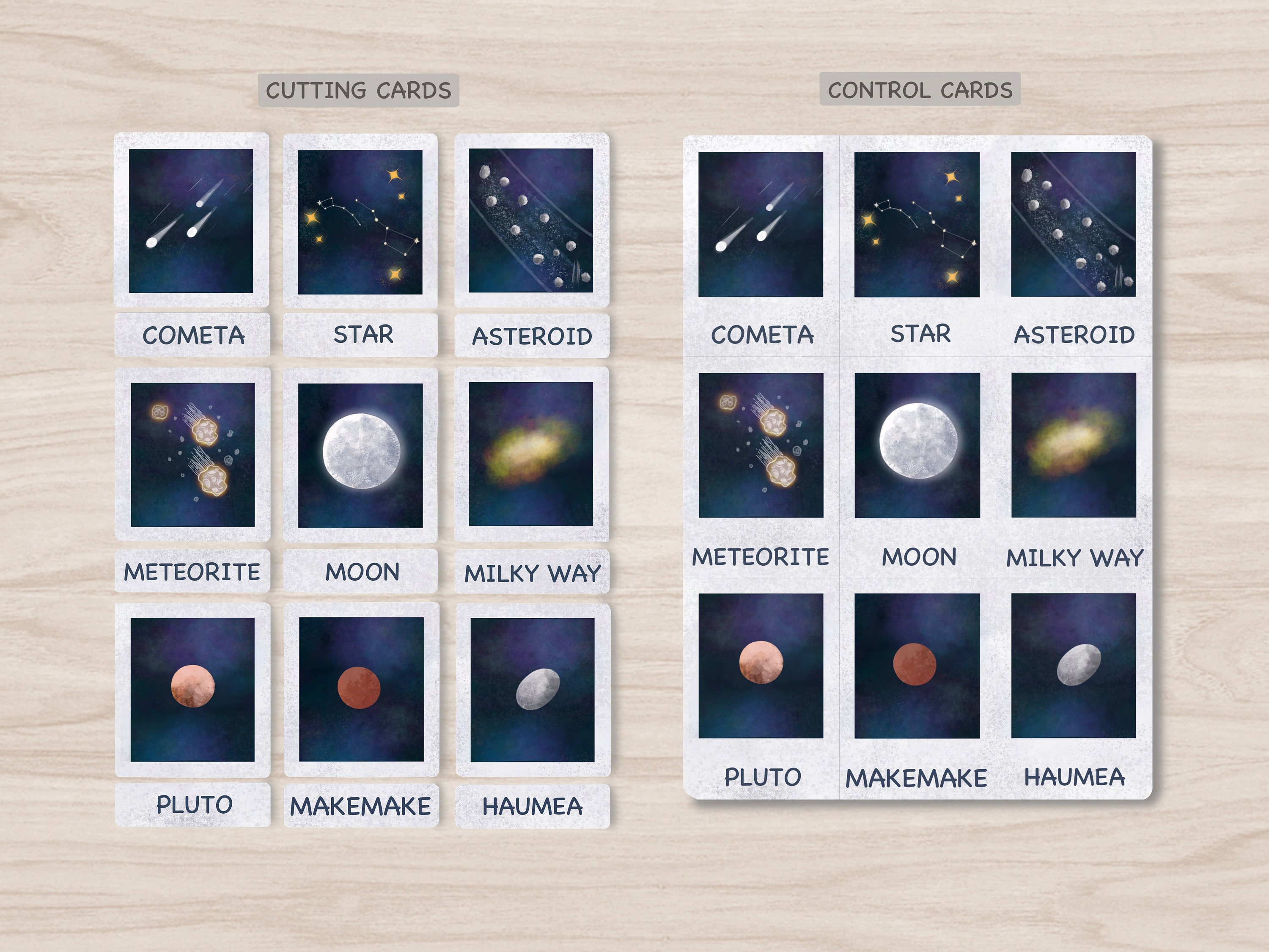 Astronomy flashcards Homeschool Montessori materials | Etsy