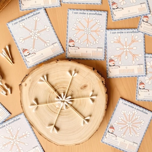 Q-tip Snowflakes Activity Christmas Crafts for Kids Winter Pattern ...