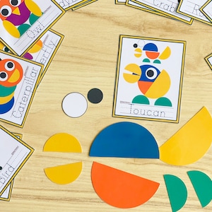 Montessori Printable Puzzle Preschool Toddler Activities Pattern Blocks ...