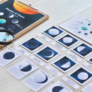 Moon Phases Full Pack, Homeschool Montessori Materials, Astronomy ...
