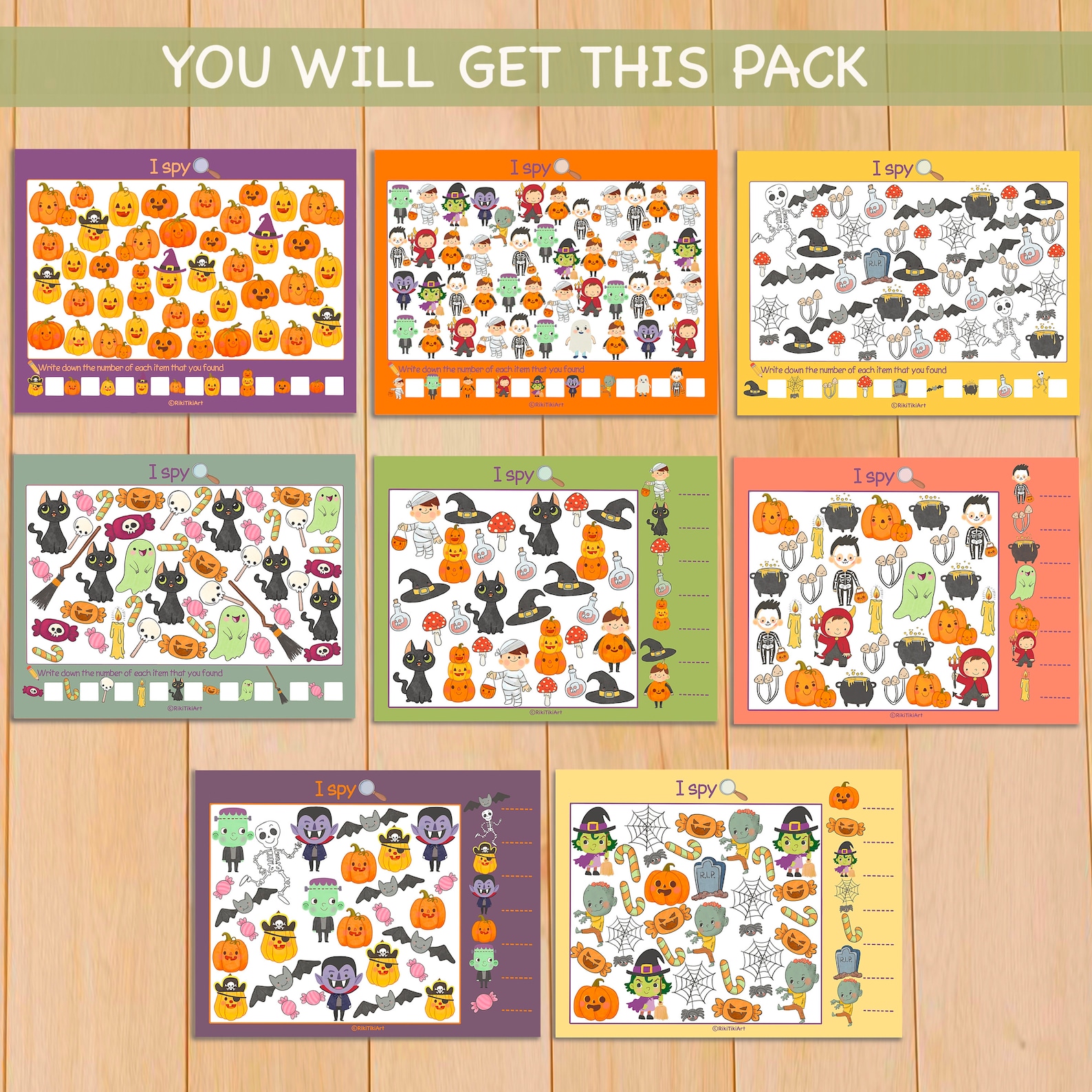 Halloween I Spy Game for Toddler Preschool Worksheets Halloween ...