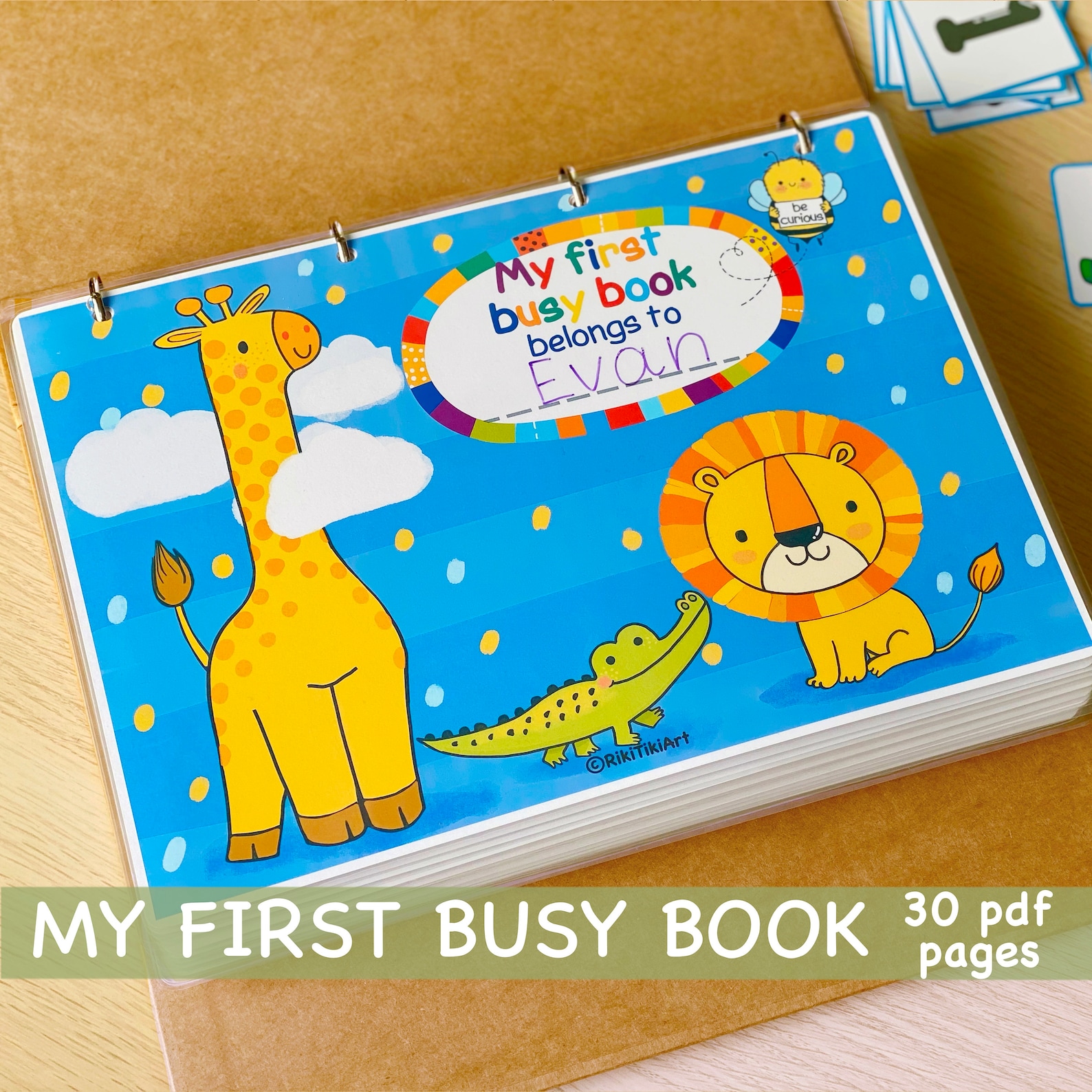 Personalized Toddler Busy Book Printable Preschool Activities - Etsy