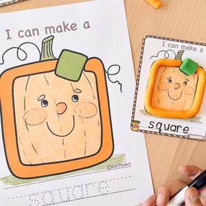 Pumpkin Shapes Play Dough Mats Toddler Halloween Activities Fall ...