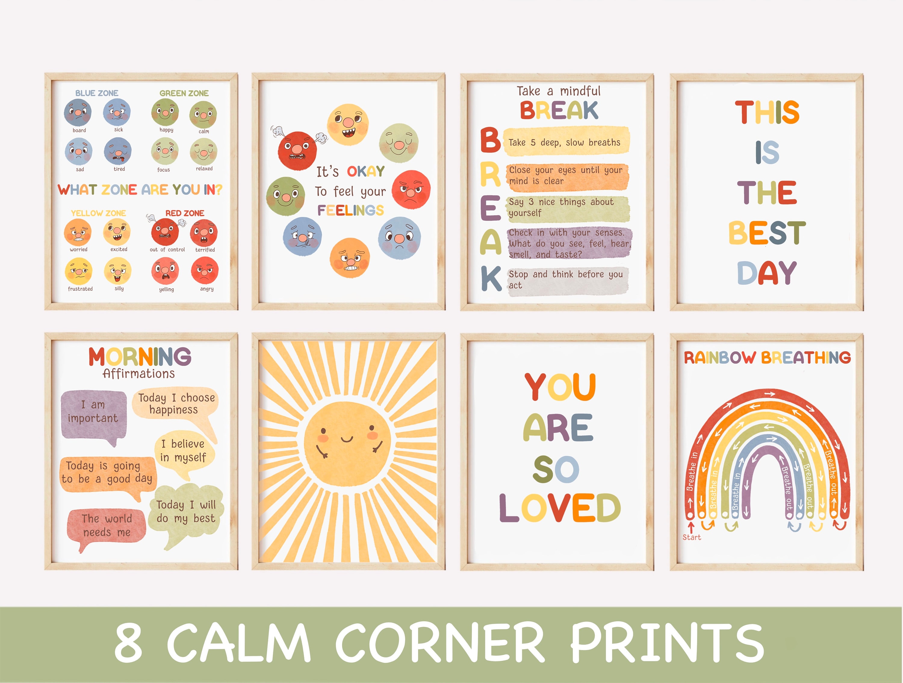 School Counseling Posters Calm Down Corner Downloadable Prints Social ...