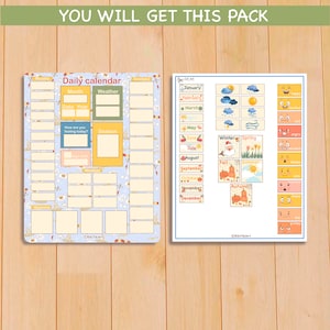 Printable Perpetual Calendar, Kids Calendar, Homeschool Decor, Busy ...