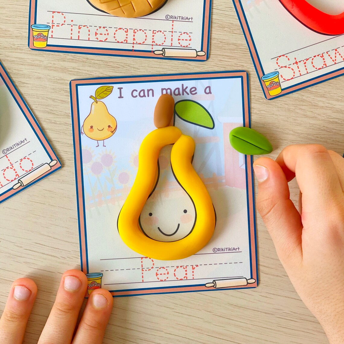 Fruits Play Doh Mats Fine Motor Skills Gift for Toddler Play | Etsy