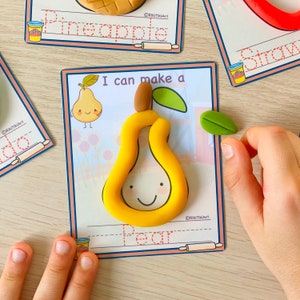 Fruits Play Doh Mats Fine Motor Skills Gift for Toddler Play Dough Mats ...