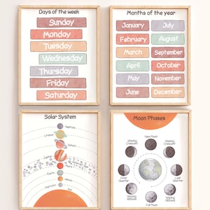 30 Classroom Posters Educational Wall Art Printable Playroom Wall Decor ...
