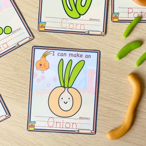 Vegetables Play Dough Mats Printable Play Doh Mats Fine Motor Skills ...