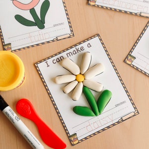 Flowers Play Dough Mats Fine Motor Skills Preschool Toddlers Activity ...