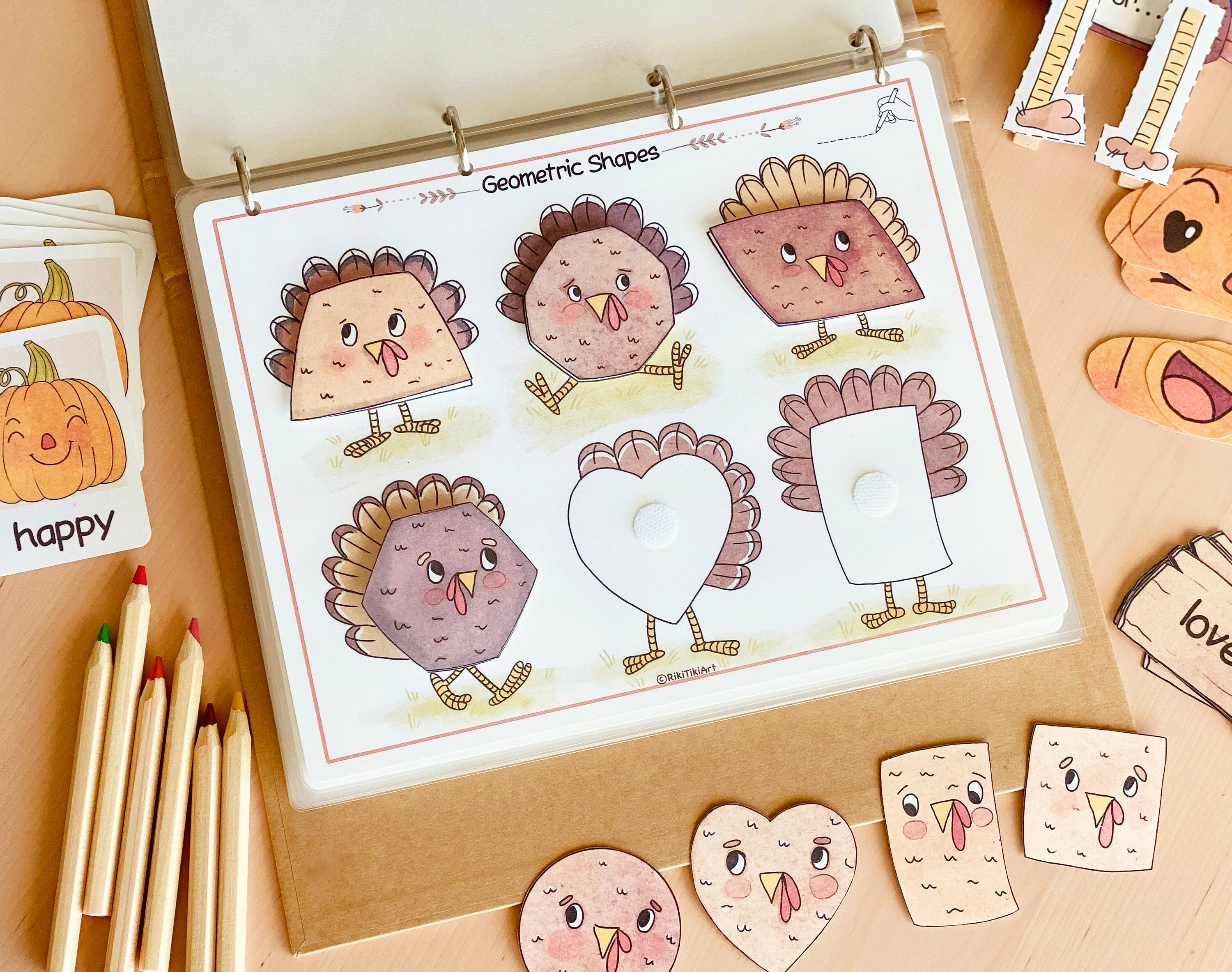 Thanksgiving Busy Book Printable Kids Activity Book Toddler Learning ...