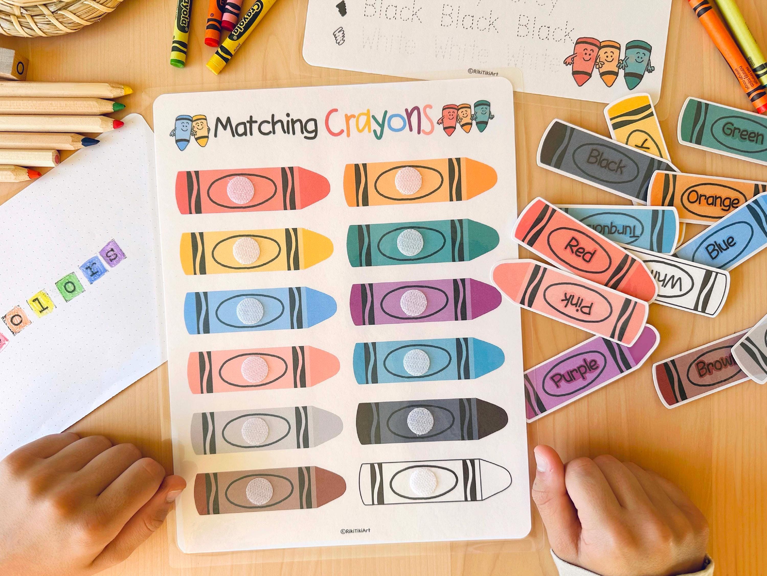 Color Matching Crayons Toddler Activity Preschool Color Sorting ...